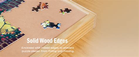 Lavievert Adjustable Jigsaw Puzzle Board With Cover Wooden Puzzle
