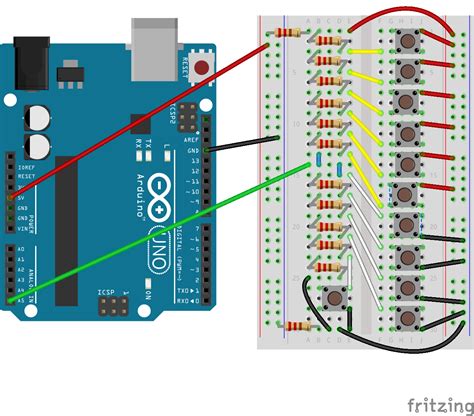 Chrigas Blog Audino Arduino Mp3 Player 7 Mehrere Knöpfe Analog