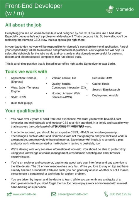 Web Developer Job Description Template Dremelmicro