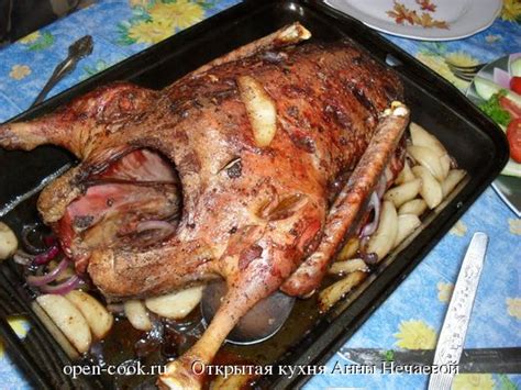 Гусь запеченный, пошаговый рецепт с фото | Чистое питание, Кулинария ...