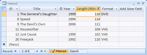 Microsoft Access Data Analysis Sorting And Filtering Numbers