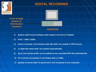 Digital Recording PPT