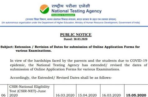 csir net june 2020 registration extended till may 15