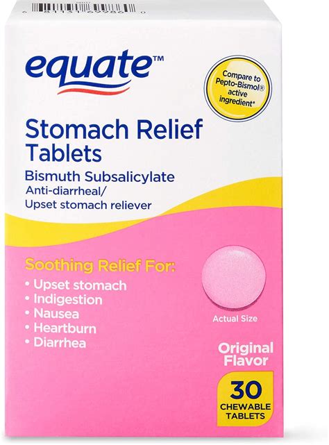 Brandclub Equate Stomach Relief Pink Bismuth Subsalicylate 30