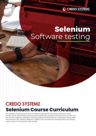 Selenium Course Content Pdf