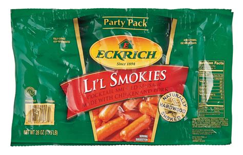 Eckrich Lil Smokies Cocktail Smoked Sausage Party Pack Shop Sausage
