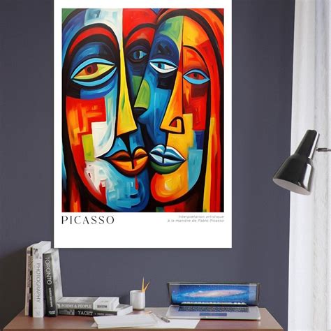 Picasso Cubism Faces Print Abstract Gallery Wall Art Etsy