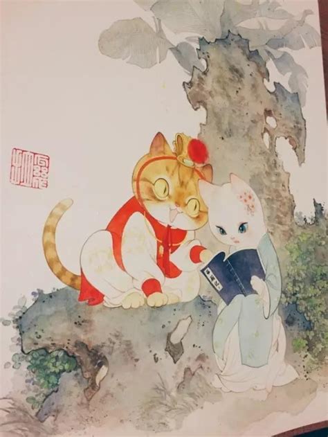 唐朝美女畫成貓萌化了原來被貓統治的世界是這樣的 每日頭條
