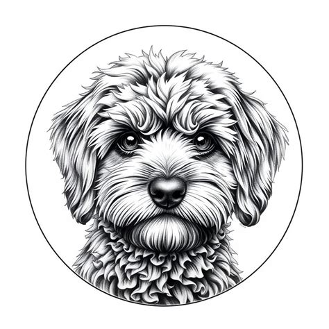 Hyper Realistic Cockapoo Portrait In Charcoal And Ai Art