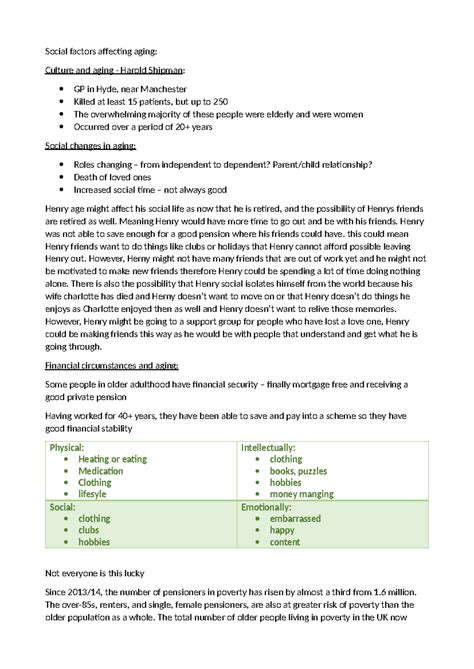 Social Factors Affecting Aging Social Factors Affecting Aging Culture And Aging Harold