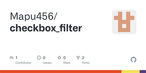 GitHub Mapu456 Checkbox Filter