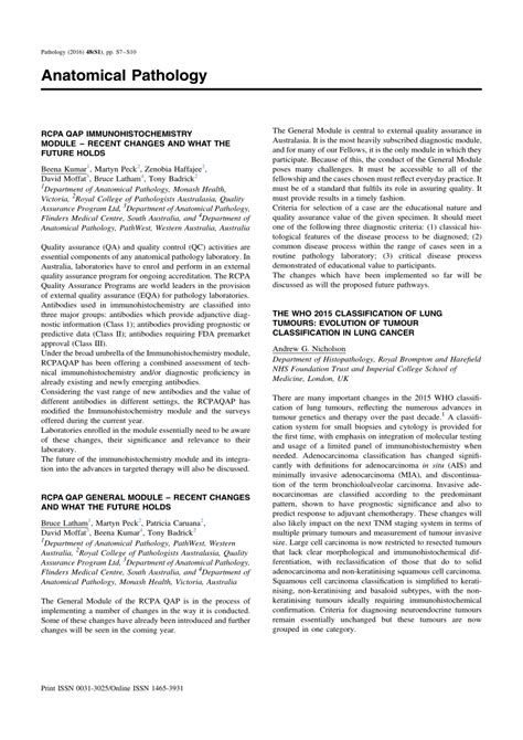 PDF RCPA QAP General Module Recent Changes And What The Future Holds