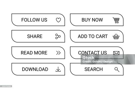 Cta Button Set Stock Illustration Download Image Now Computer