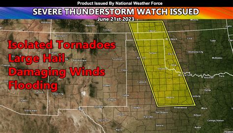 Severe Thunderstorm Watch Issued For Parts Of Texas Oklahoma And