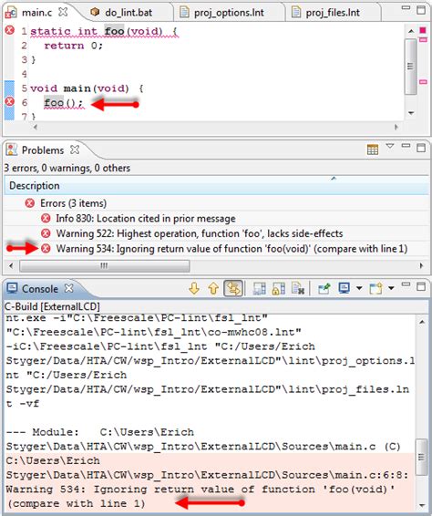 Linting Without A Plugin Mcu On Eclipse