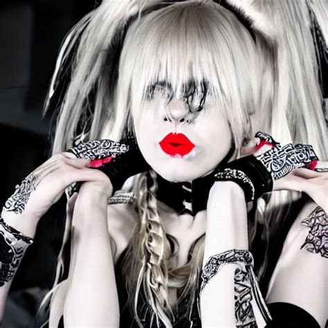 A Finnish Blond Girl Posing Twintails Bondage High Heel Shoes