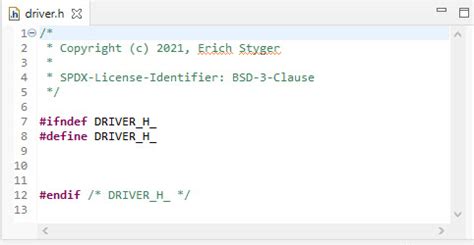 Custome Header File Comment MCU On Eclipse
