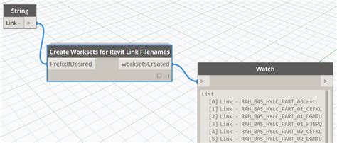 Workflow Set Revit Links To Individual Worksets In A Federated Model Dynamo Nodes