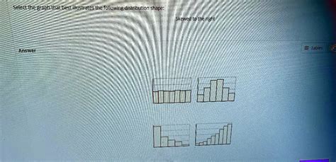 SOLVED Select The Graph That Best Illustrates The Following