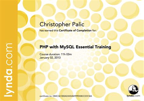 Training Accomplished Generic List