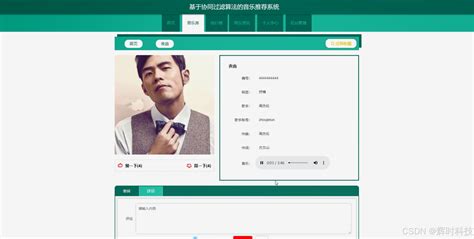 Java计算机毕业设计基于协同过滤算法的音乐推荐系统 （开题报告源码论文）java基于协同过滤的音乐推荐系统的推荐算法 Csdn博客