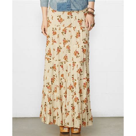 Lyst Denim And Supply Ralph Lauren Tiered Floralprint Maxi Skirt