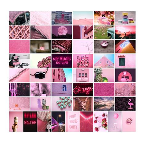 51 Pcs Pink Wall Collage Kit Aesthetic Pictures Teen Girl Desertcart