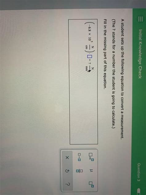 Solved Initial Knowledge Check Question 3 A Student Sets Up