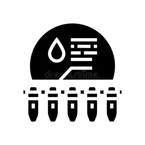 Hematology Analyzing Glyph Icon Vector Illustration Stock Vector