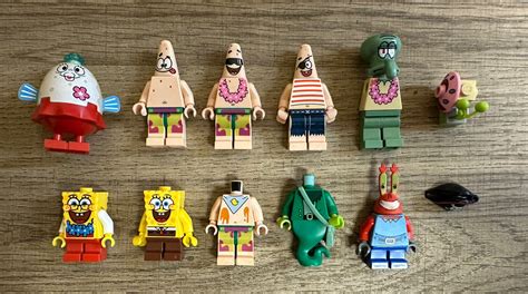 Lot Of Lego Spongebob Minifigures Mrs Puff Patrick Squidward Gary