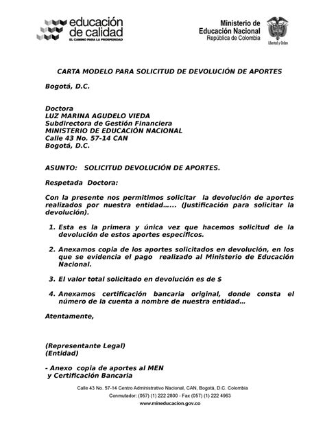 Modelo De Solicitud De Devolucion De Carta Fianza Noticias Modelo