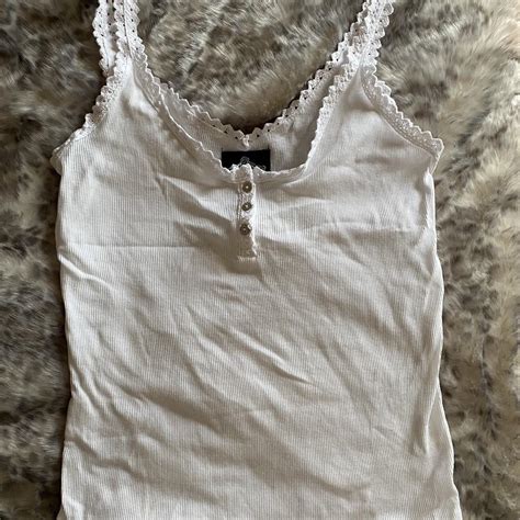 Cute White Tank Top Perfect For Coconut Girl Depop
