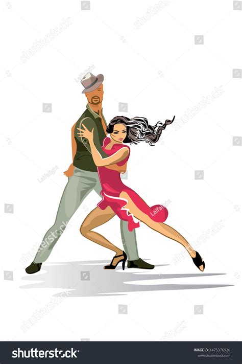 Beautiful Romantic Couple Passionate Latin American Stock Vector
