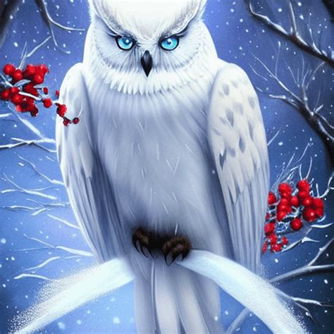 Beautiful Snow Owl Graphic · Creative Fabrica