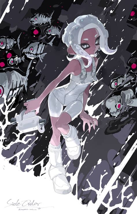 Octoling Player Character Octoling Girl Agent 8 Swarming Languendo