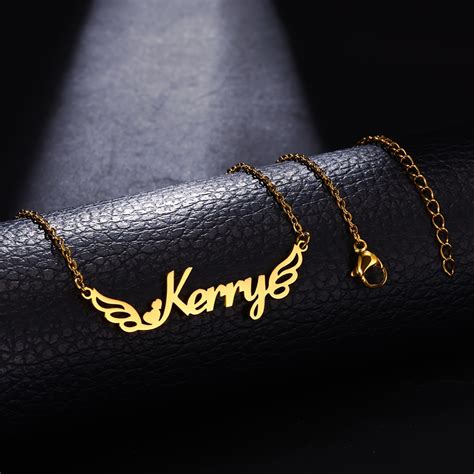 Customized Golden Wing Personalized Name Pendant Necklace Temu United