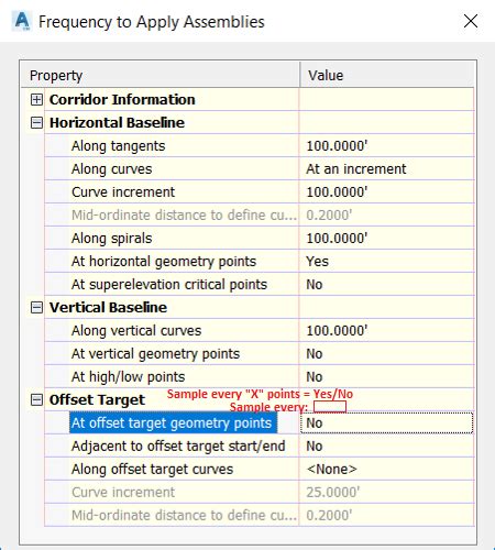 sample every x pvi in a surface profile autodesk community