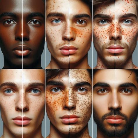 A Series Of Pictures Of Different Faces Including One With The Other S