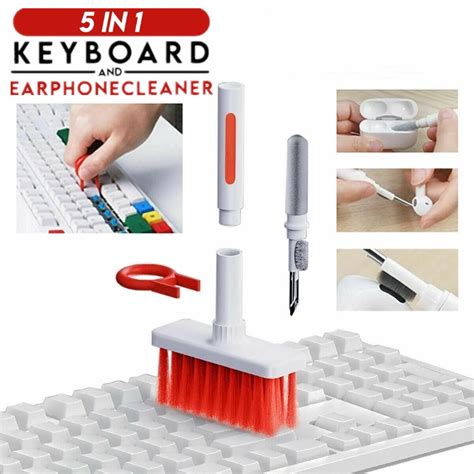 5 In 1 Multi Function Computer Cleaning Tools Kit Cleaning Soft Brush Keyboard Cleaner Duster