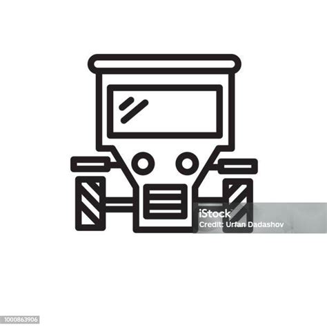 Tracteur Icône Vector Signe Et Le Symbole Isolé Sur Fond Blanc Concept