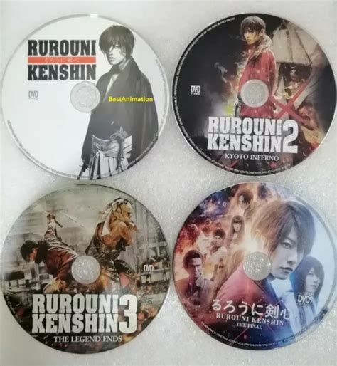 Dvd Live Action Film Samurai X Rurouni Kenshin 3 En 1 Dhl Express Eur