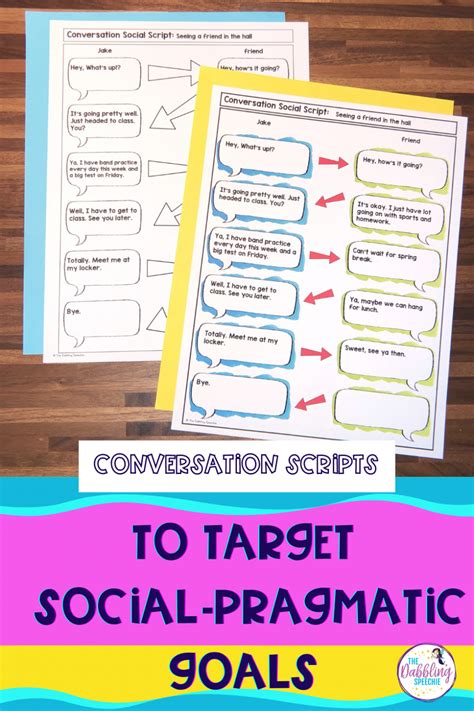 Using Conversation Scripts To Teach Communication Thedabblingspeechie
