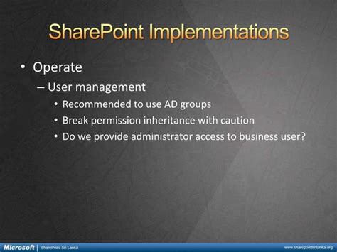 SharePoint Best Practices PPT
