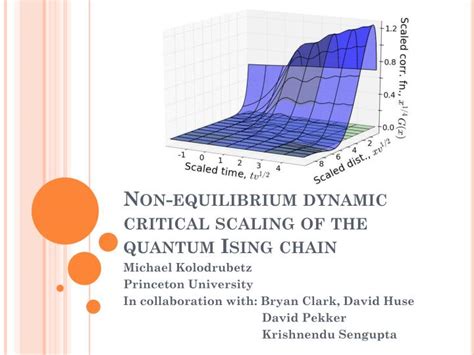 Ppt Non Equilibrium Dynamic Critical Scaling Of The Quantum Ising
