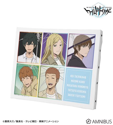 Tvアニメ「ワールドトリガー」 描き下ろしイラスト 集合b 雨の日のお出かけver キャンバスボード Amnibusアムニバス