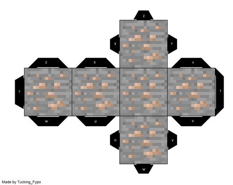 Minecraft Ore Block Paper Cube Net Cut Outs 204cm3 Other Fan Art Fan Art Show Your