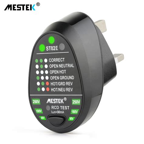 Mestek Gfci Rcd 디지털 범용 표준 전기 야외 콘센트 소켓 스마트 방수 90v 180v 250v 지구 테스터 소켓 Buy Mestek St02e 영국 플러그