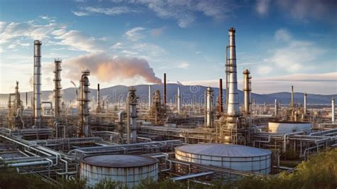 Extraction Oil Gas Stock Illustration Illustration Of Refinery 324836412