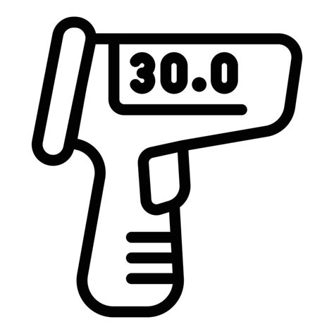 Laser Thermometer Medicine Icon Outline Style 15912652 Vector Art At Vecteezy