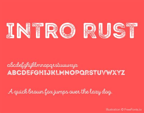 Intro Rust Font Free Download Free Fonts